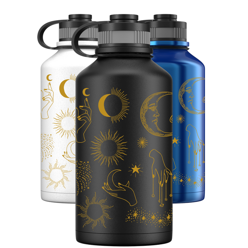 2 Litre Water Bottle Explorer - Celestial Pattern - Proworks Bottles