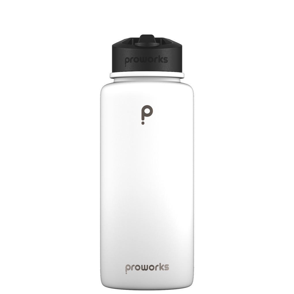 Pure White Gen 2 Water Bottle - Proworks Bottles