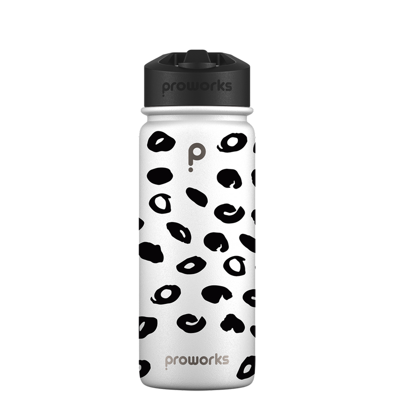 Water bottle with straw - Gen 2 Inky Spots Pattern - Proworks Bottles