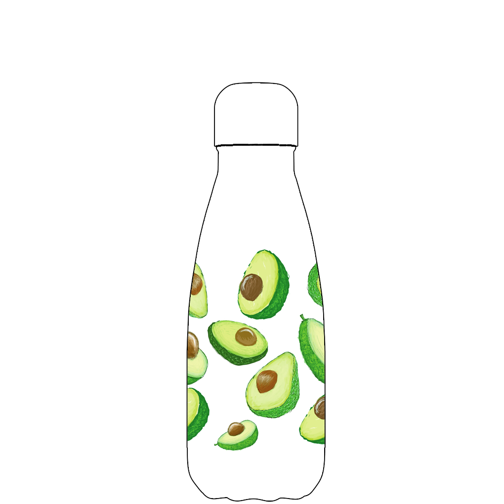 Avocado Water Bottle Pattern - Proworks Bottles
