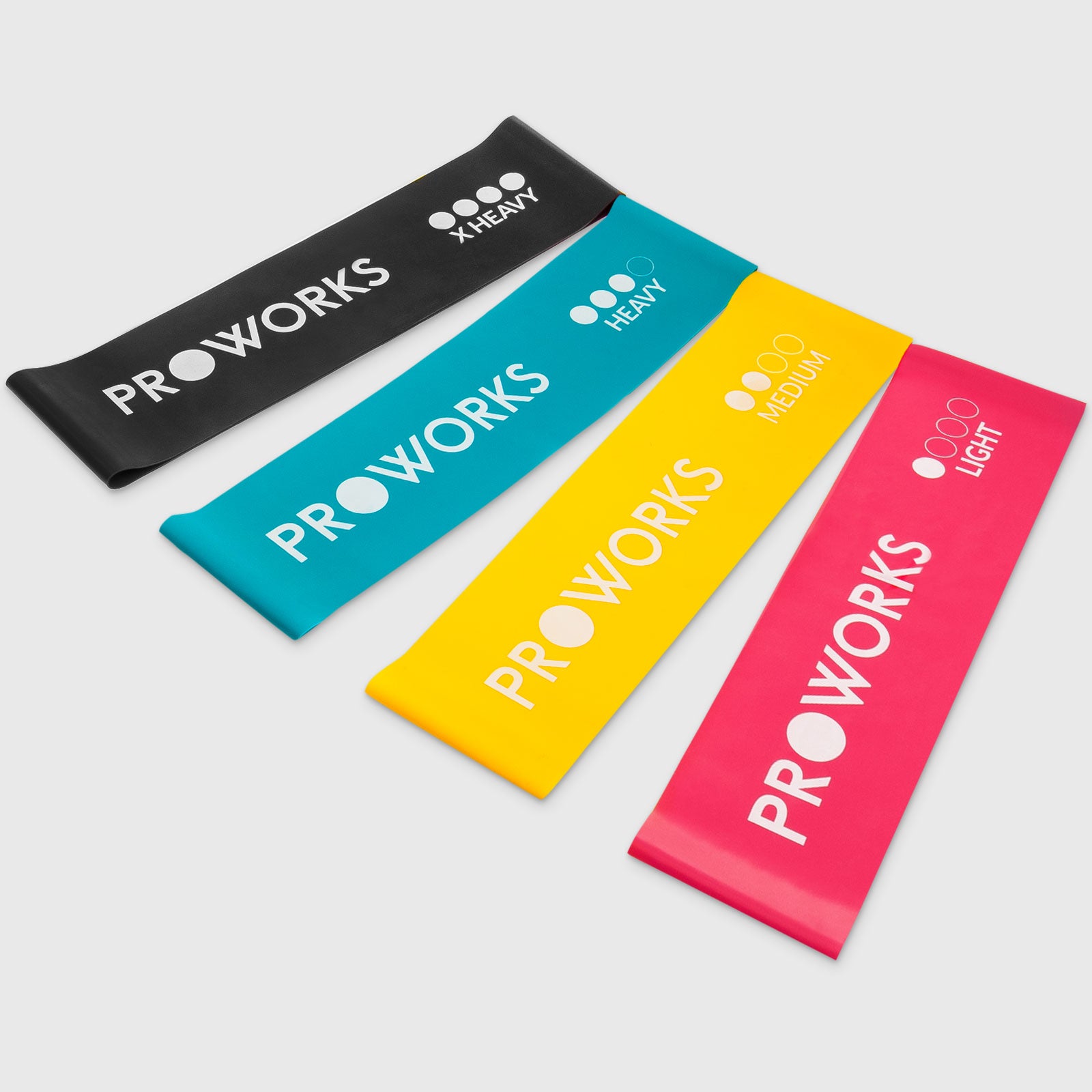 Proworks Resistance Bands (Pack of 4) with Carry Pouch - Proworks Bottles